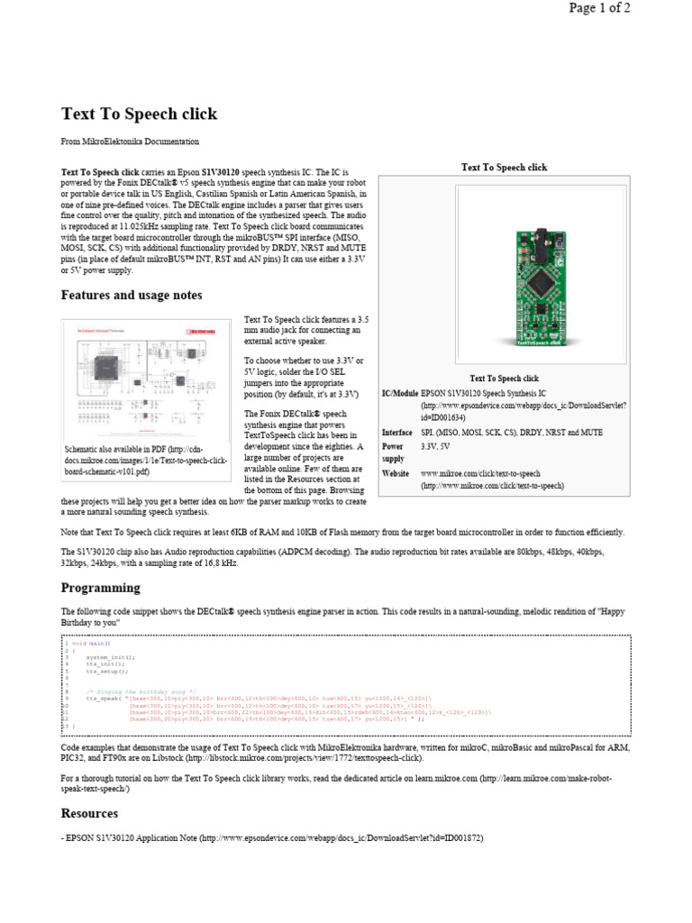 Text To Speech Click Web | PDF | Speech Synthesis | Office Equipment