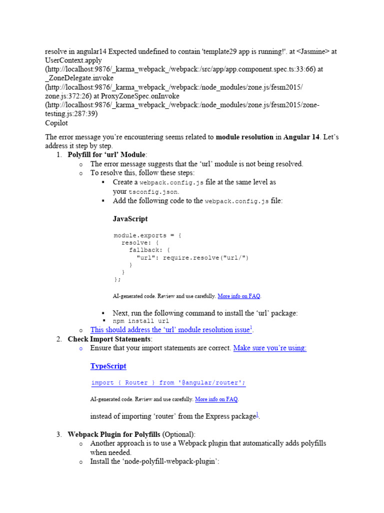 Resolve Error in Angular | PDF | Java Script | Computer Science