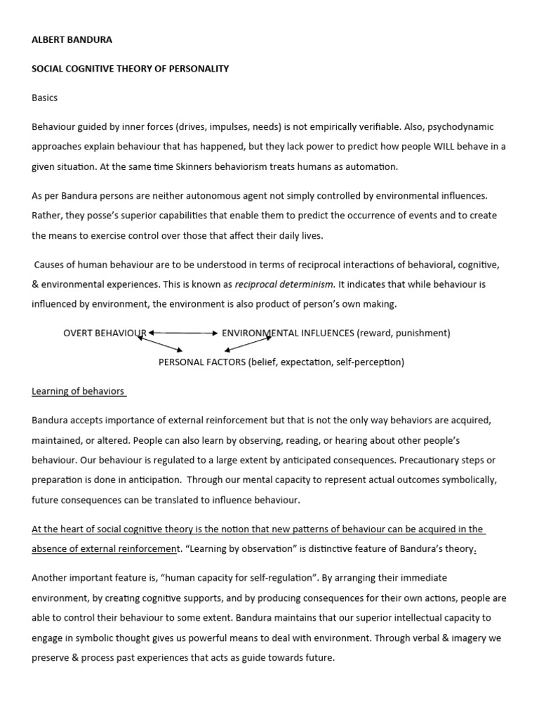ALBERT_BANDURA | PDF | Self Efficacy | Reinforcement