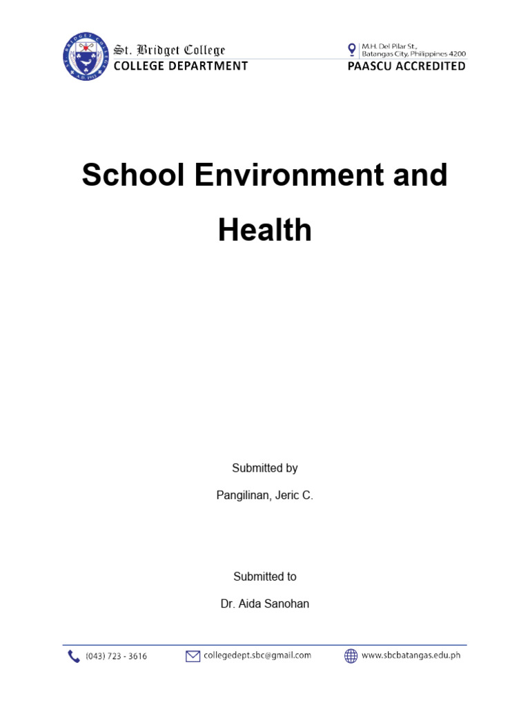 School Health Programs and Student Well-Being | PDF | Mental Health ...