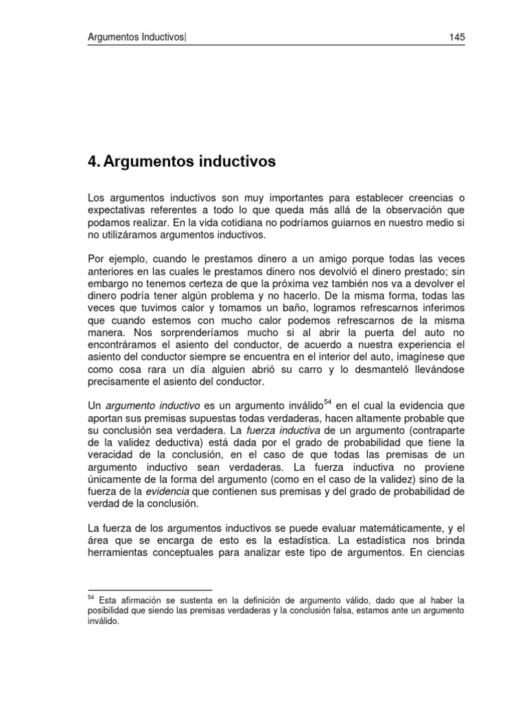 Un Primer Curso de Lógica Informal para La Enseñanza Mediacurso - Cap 4 (Argumentos Inductivos ...