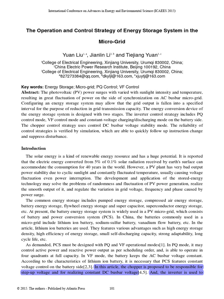 BESS_control | PDF | Electrical Grid | Photovoltaics