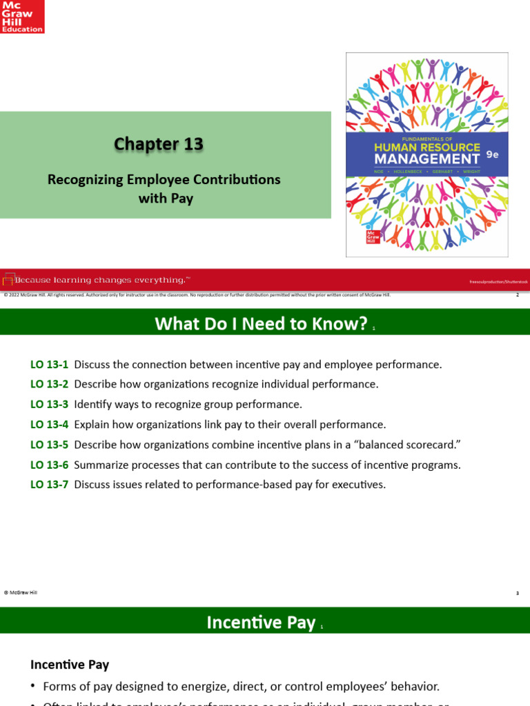 Noe FHRM9e PPT Ch13 Accessible | PDF | Incentive | Employment