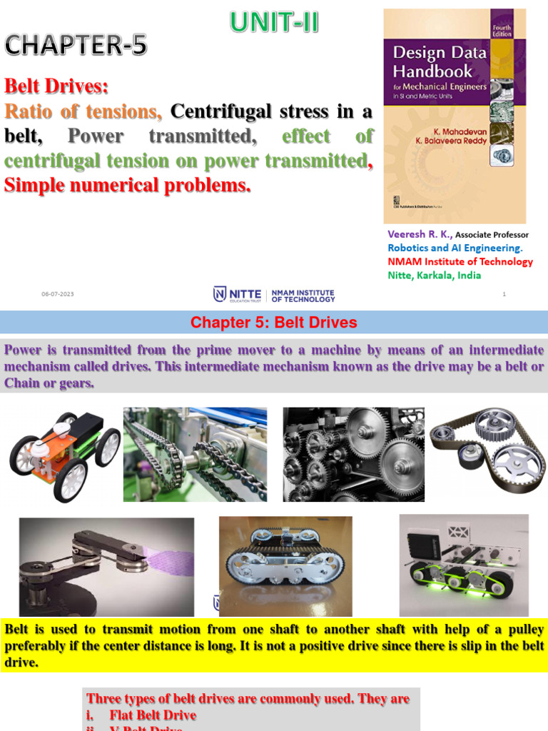 Chapter 05 Belt Drives | PDF | Belt (Mechanical) | Mechanical Engineering