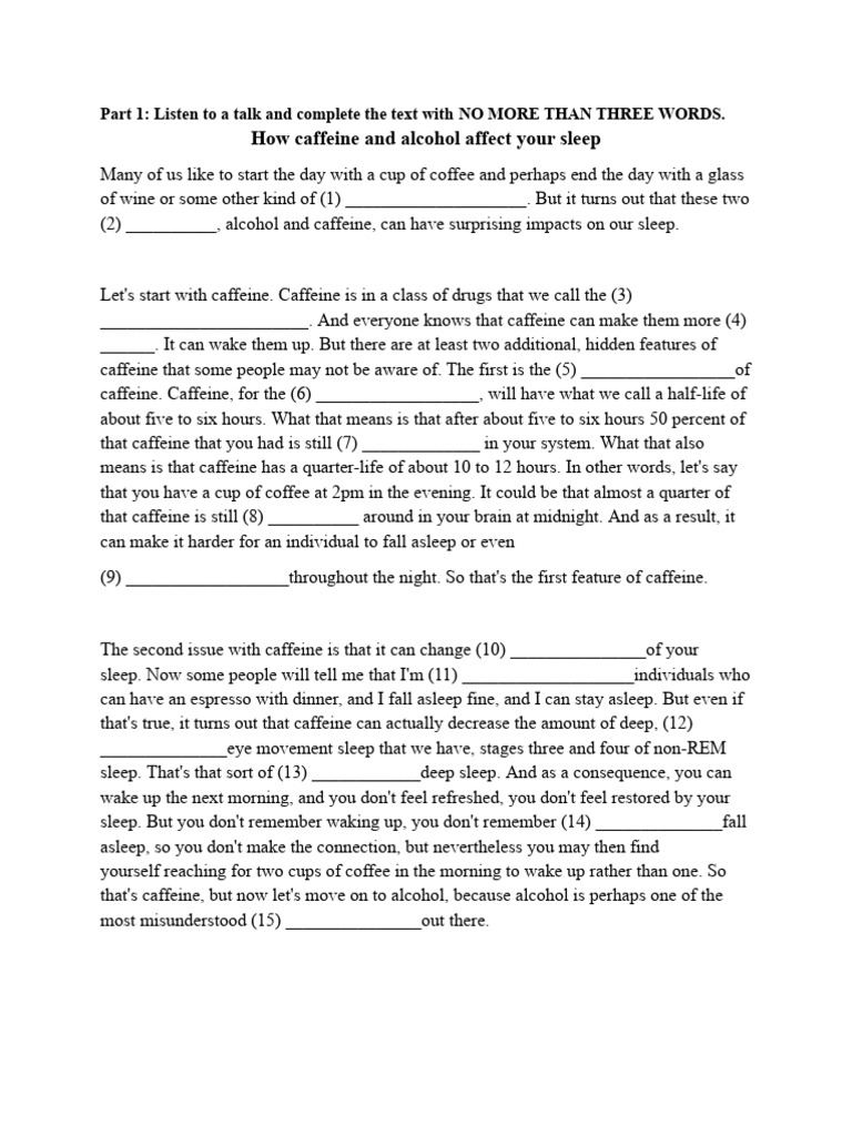 listening cloze test 2 | PDF