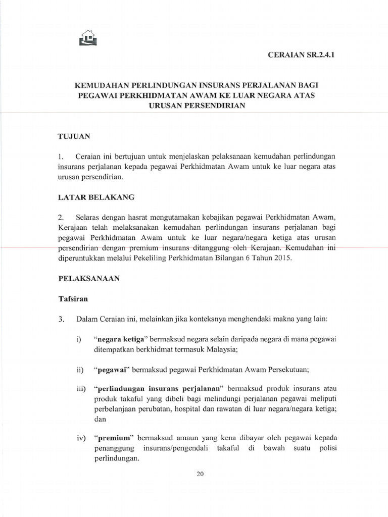 Kemudahan Perlindungan Insurans Penjawat Awam Lawatan Ke Luar Negara ...