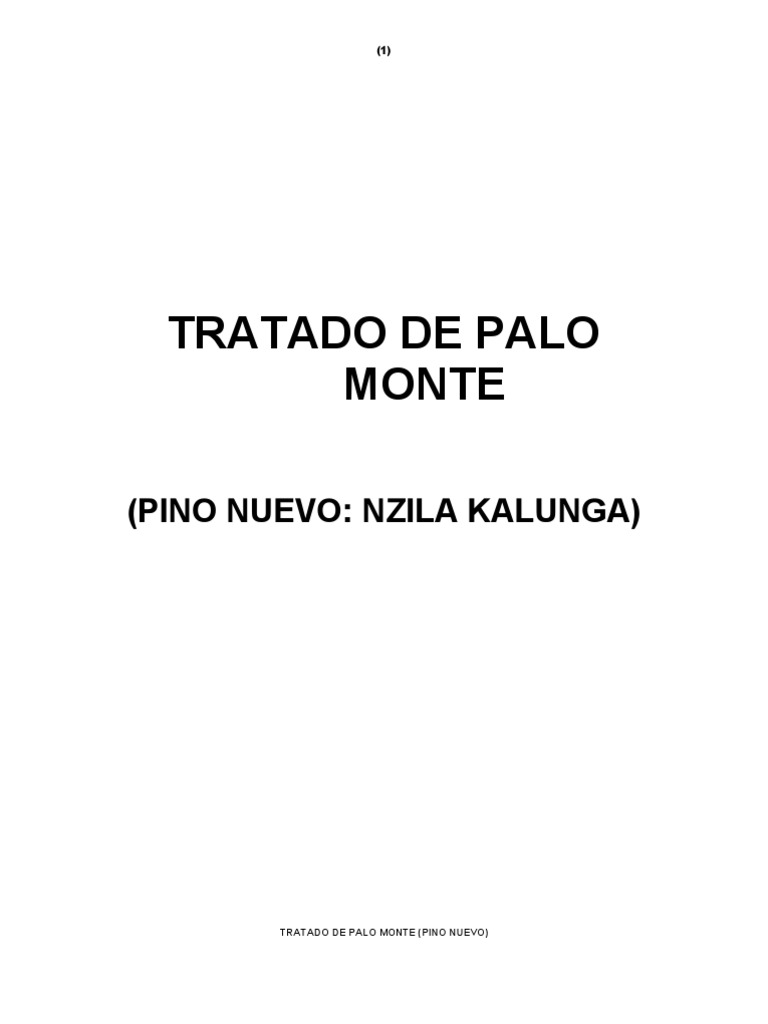 Tratado de Palo Monte (Pino Nuevo Nzila Kalunga) | PDF | Religión y ...