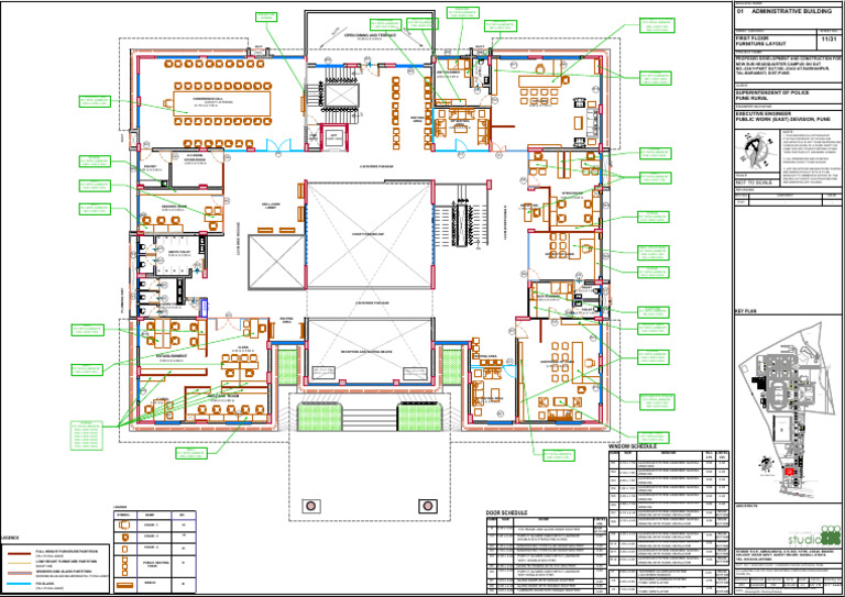 01 03 ADMINISTRATIVE BUILDING FURNITURE LAYOUT-Model | PDF