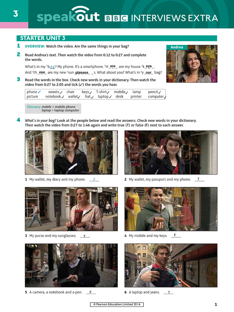 SO ST U3 Interviews Worksheet | PDF | Human Appearance | Softlines (Retail)