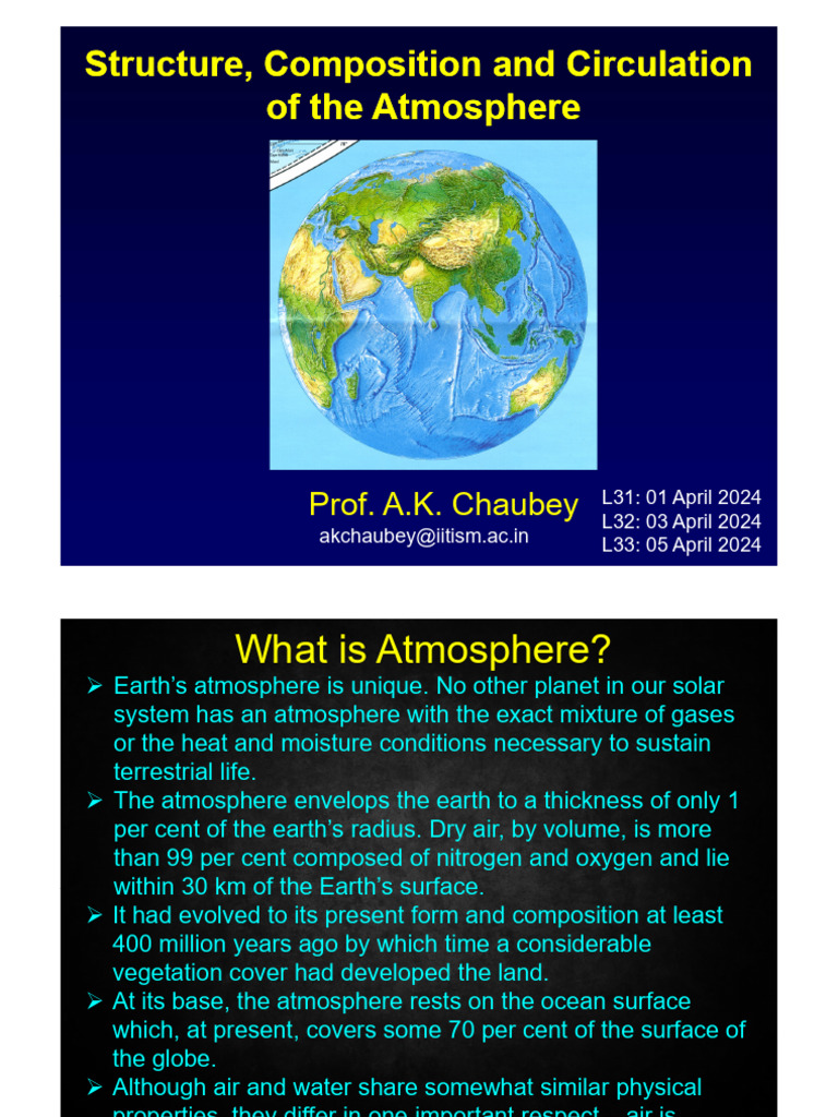 Atmosphere Structure and Composition Overview | PDF | Atmosphere Of ...