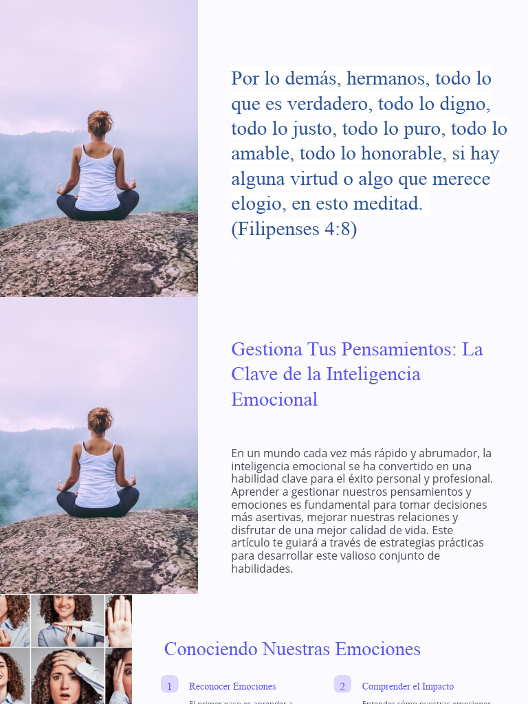 Gestión de Pensamientos y Emociones | PDF | Las emociones | Estrés ...