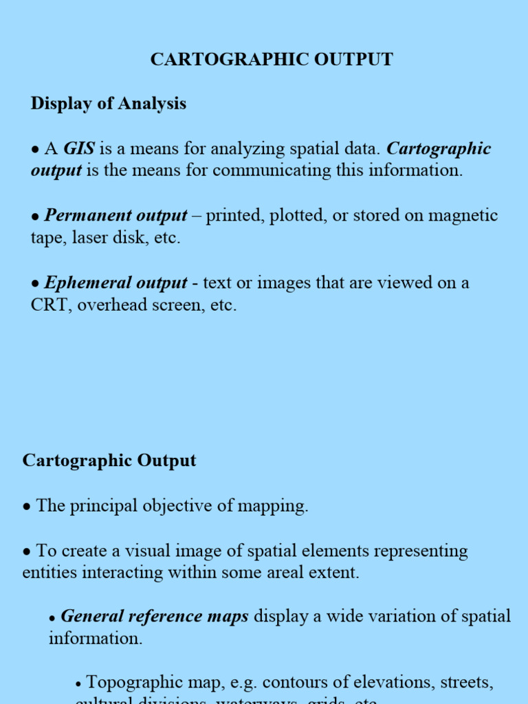 Cartographic Output | PDF | Map | Cartography