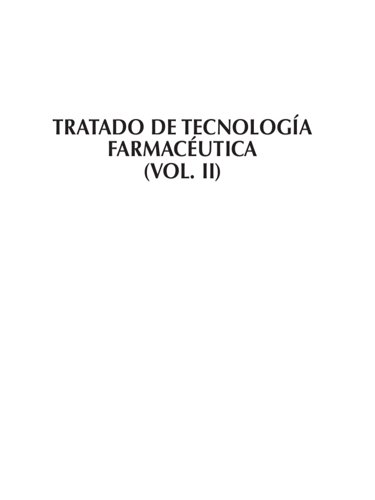 Tratado de Tecnología Farmacéutica (Vol. Ii) Hacia Una Química para El Siglo Xxi | PDF ...