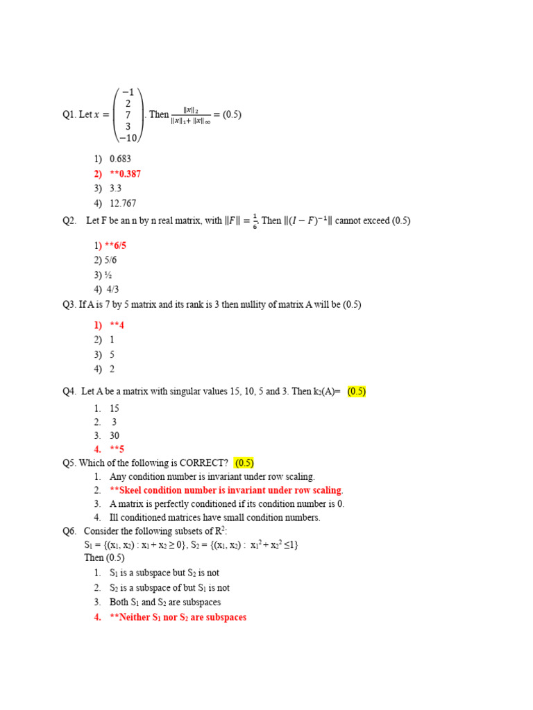 MAT 4052 22 Mar 2024 | PDF | Matrix (Mathematics) | Mathematical Physics
