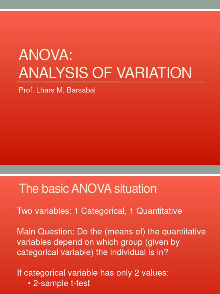 Anova | PDF | Analysis Of Variance | Normal Distribution Anova | PDF | Analysis Of Variance | Normal Distribution