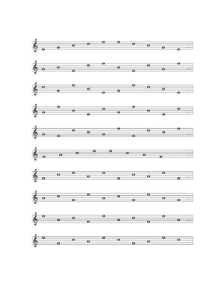 exercicios clave de sol | PDF