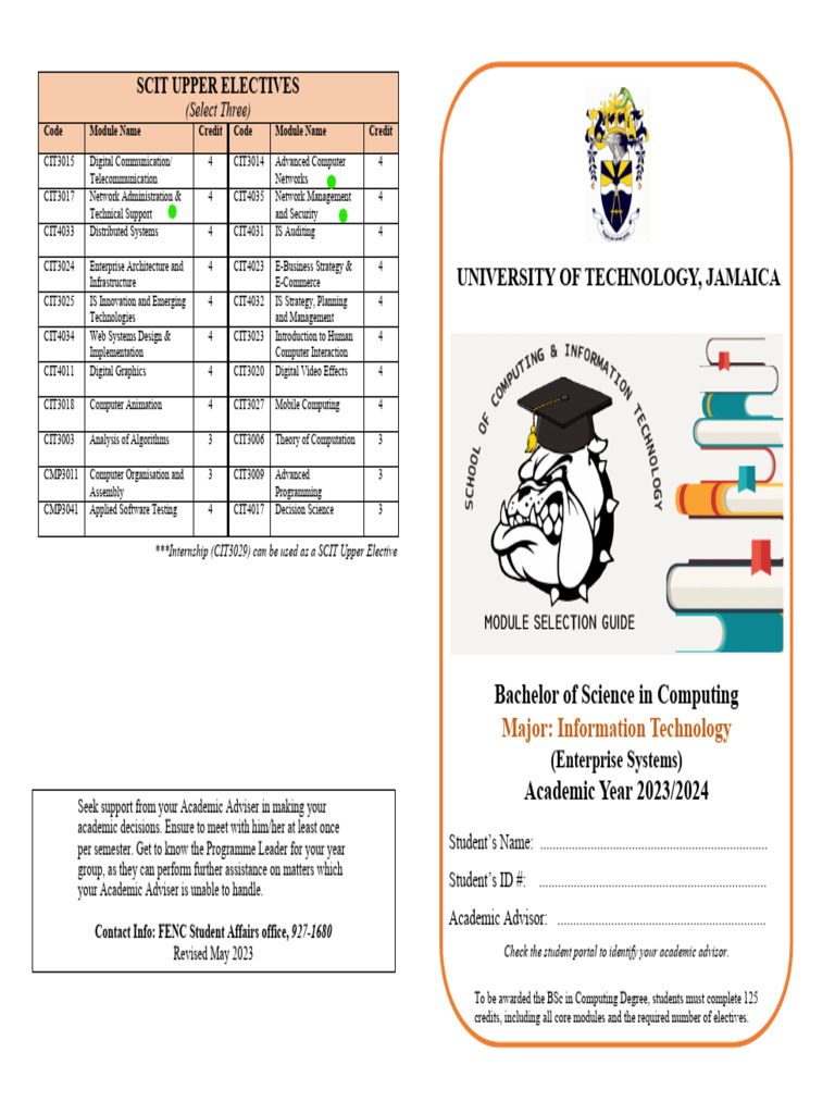 Upper Electives Selection Guide | PDF | Computing | Computer Programming