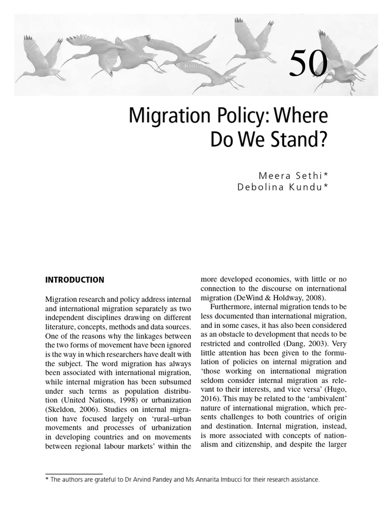 2020-Chapter - Migration Policy | PDF | Human Migration | Remittance