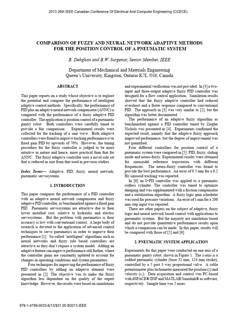 Comparison of Fuzzy and Neural Network Adaptive Methods | PDF | Fuzzy ... Comparison of Fuzzy and Neural Network Adaptive Methods | PDF | Fuzzy ...