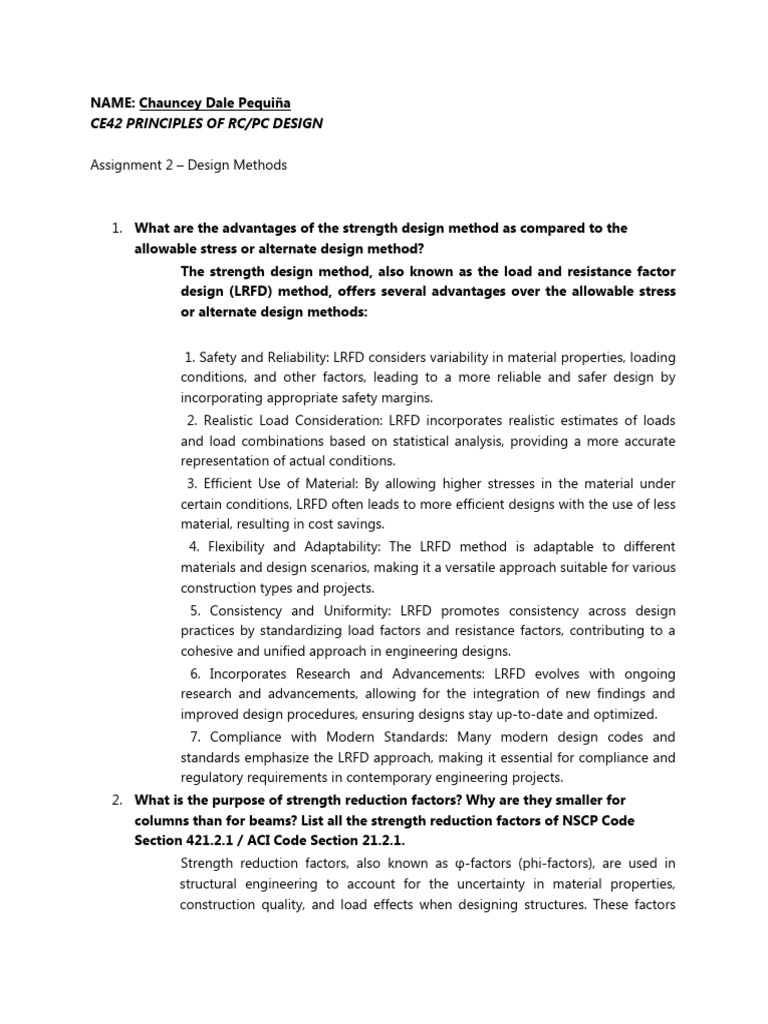 Assignment 2 Design Methods Pdf Pdf Strength Of Materials Beam Structure