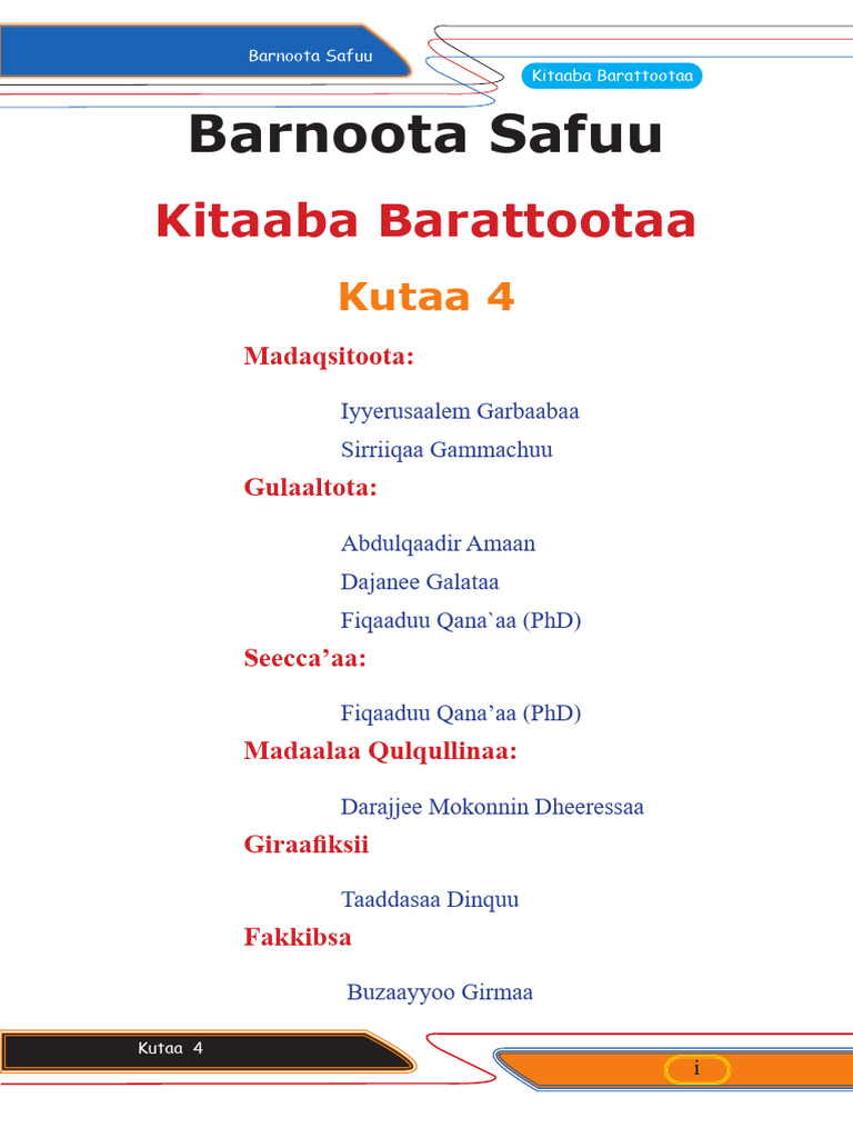 Kutaa 4 TB Safuu | PDF