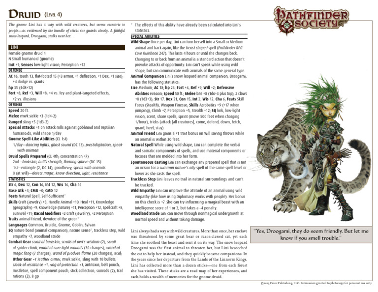 Druid - Level 4 | PDF