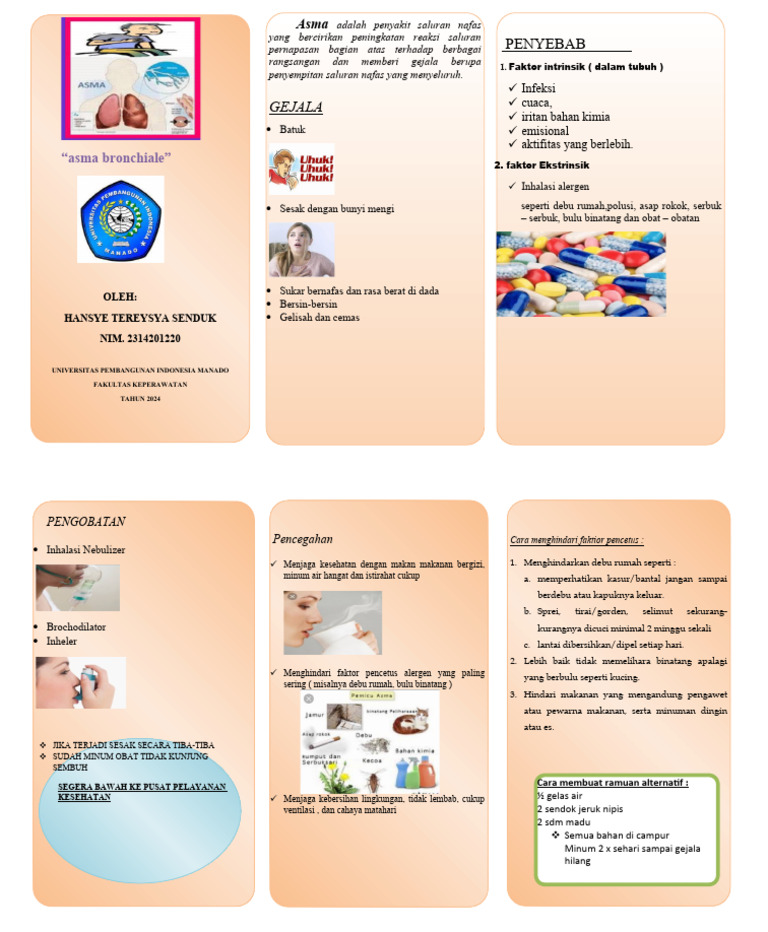 Leaflet Asma Bronchiale | PDF