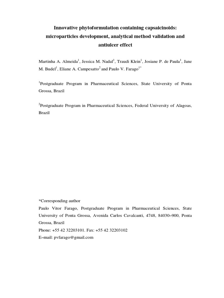 Final Manuscript - Pharmacognosy Magazine | PDF | High Performance Liquid Chromatography ...