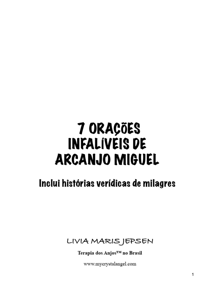 7 Ora Es Infal Veis de Arcanjo Miguel Inclui Hist Rias Ver Dicas de Milagres - Nodrm | PDF ...