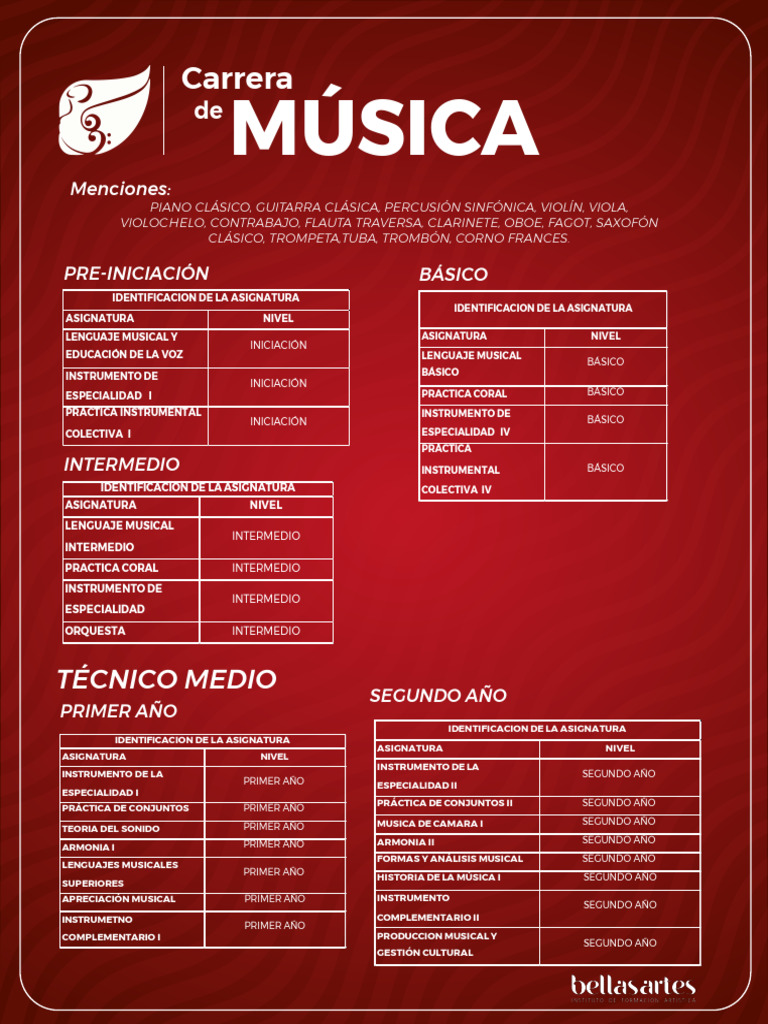 CARRERA MÚSICA | PDF | Instrumentos musicales | Musicología
