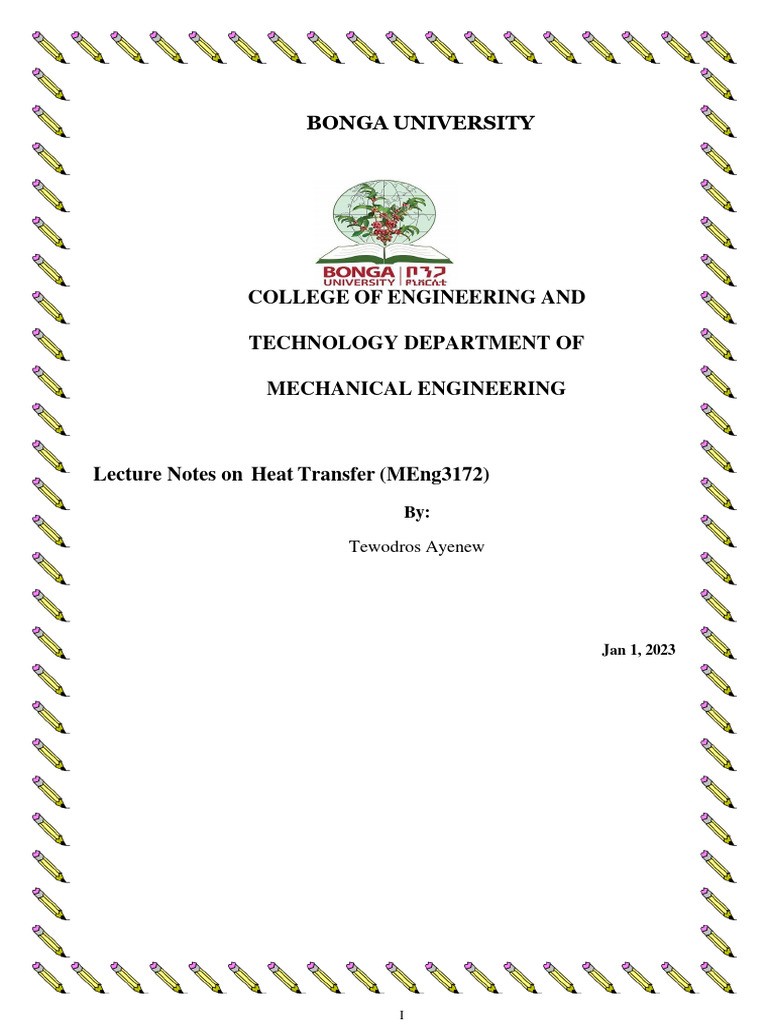 Heat Transfer MEng 3121 Exit Exam Module 1 2 Pages Merged | PDF | Heat ...