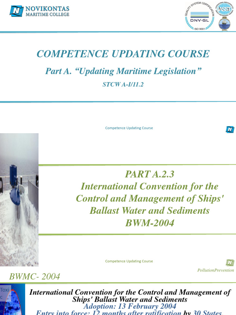 A.2.3.BWM 2004 Convention | PDF | Invasive Species | North Sea