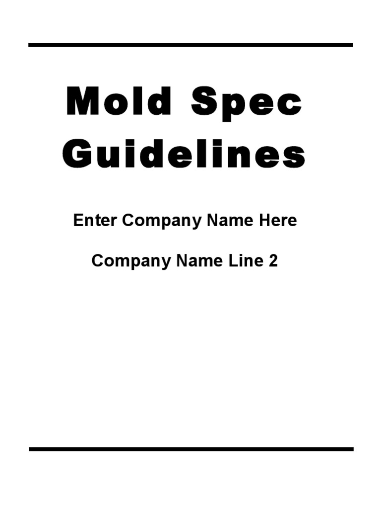 Mold Spec Guidelines Jun 08revised | PDF | Screw | Structural Steel