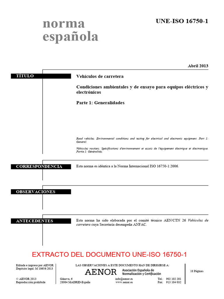(Ex) Une Iso - 16750 1 2013 | PDF | Ingenieria Eléctrica