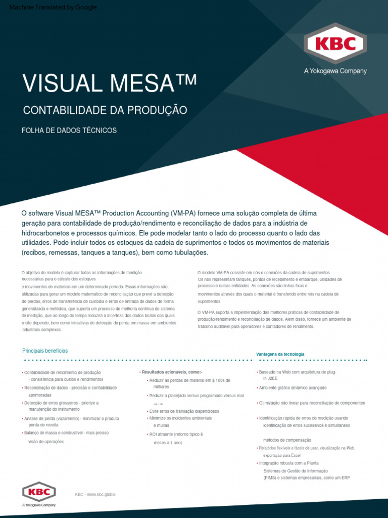 KBC - Visual MESA Production Accounting - Datasheet | PDF ...
