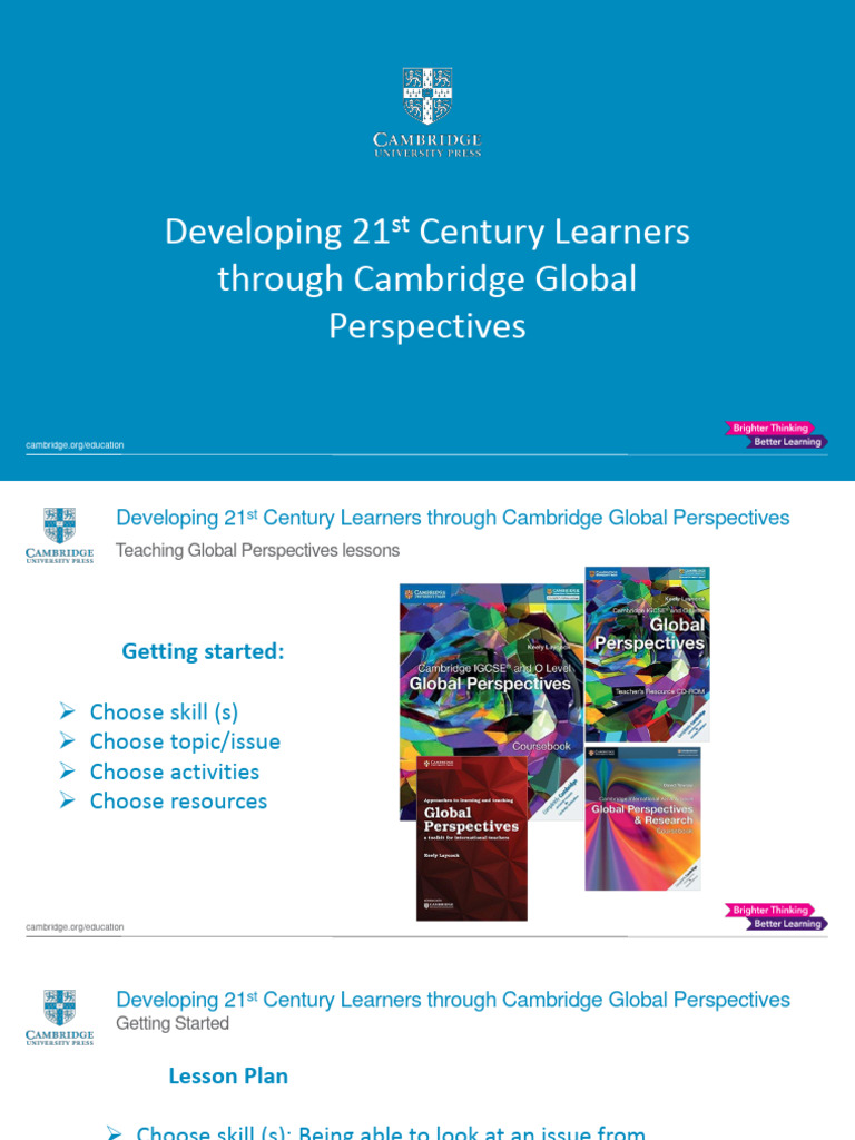 Developing 21st Century Learners Through Cambridge Global Perspectives | PDF | Learning | Teaching