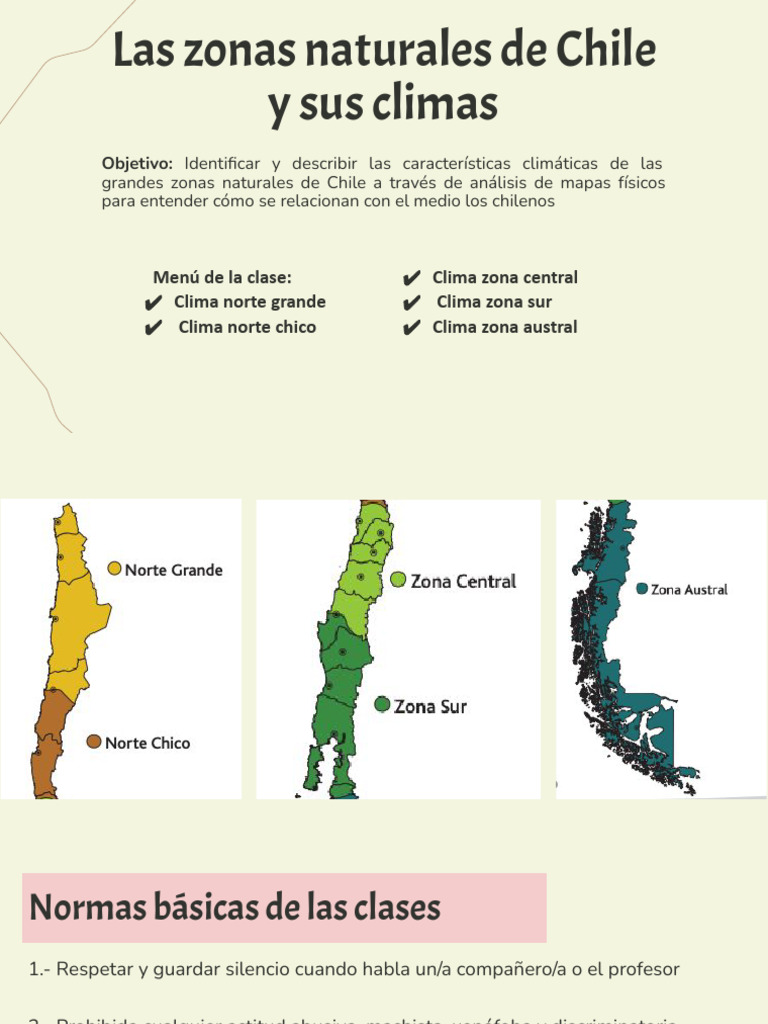 Climas y Zonas Naturales de Chile | PDF | Clima | Desierto