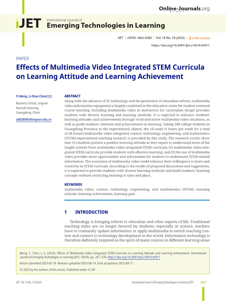 Emerging Technologies in Learning | PDF | Learning | Multimedia