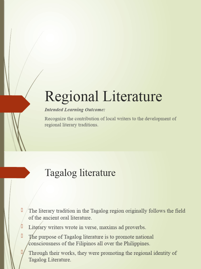 Regional Literary Traditions in the Philippines | PDF | Philippines
