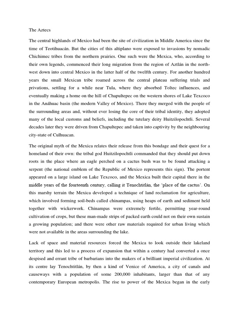 The Aztecs | PDF | History