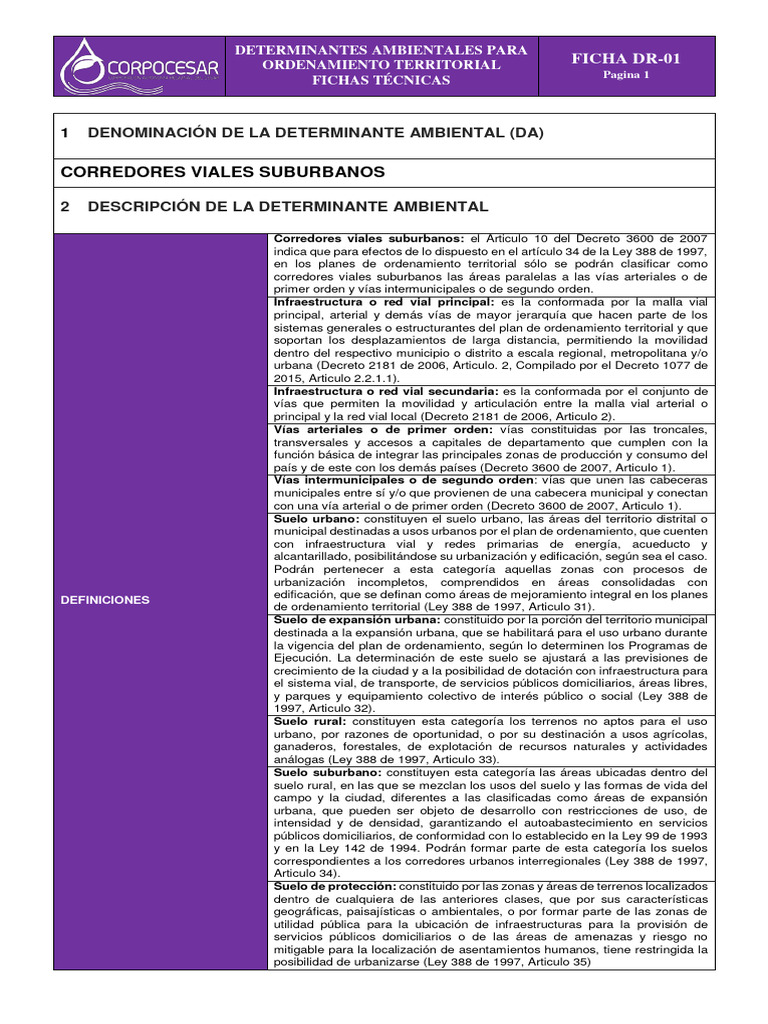 DR-02 Corredores Suburbanos | PDF | Área rural