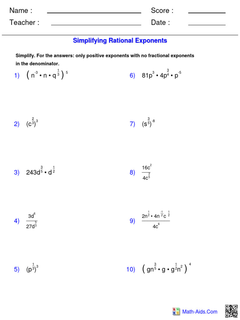 Algebra2 radicalsRatExpos | PDF | Mathematical Notation | Algebra