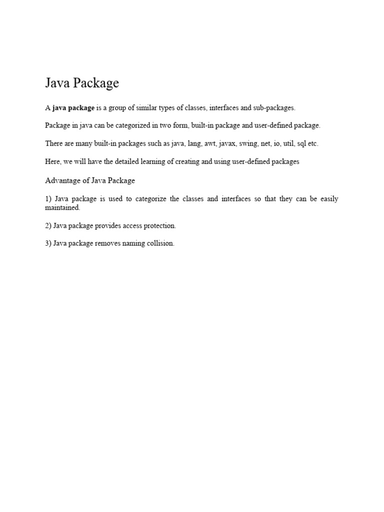 Java Package Download Free Pdf Class Computer Programming Object Computer Science