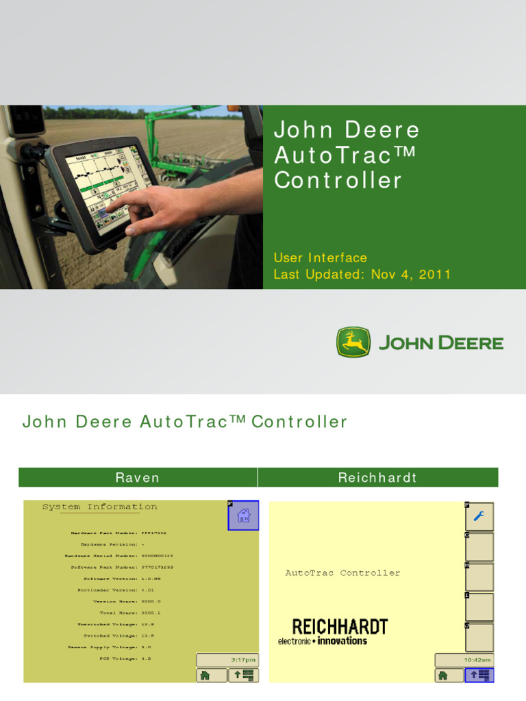 AutoTrac Controller User Interface - StellarSupport - John Deere | PDF ...
