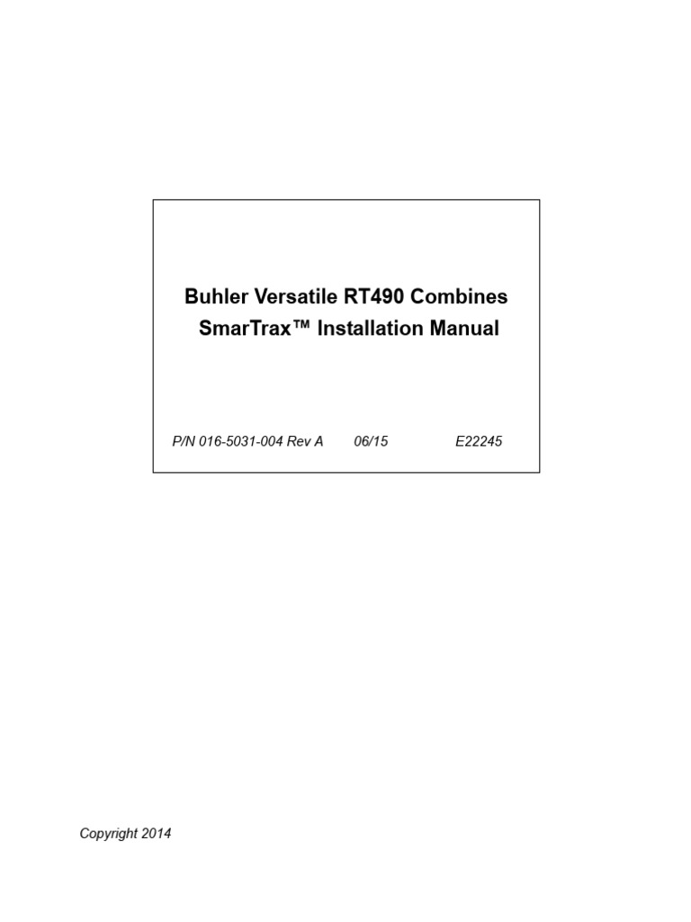 016-5031-004A - SmarTrax - Buhler Versatile RT490 Combines ...