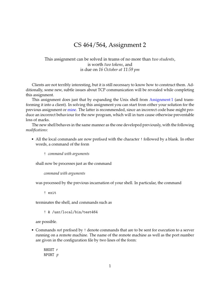 TCP Client Construction Assignment | PDF | Network Socket | Network Protocols