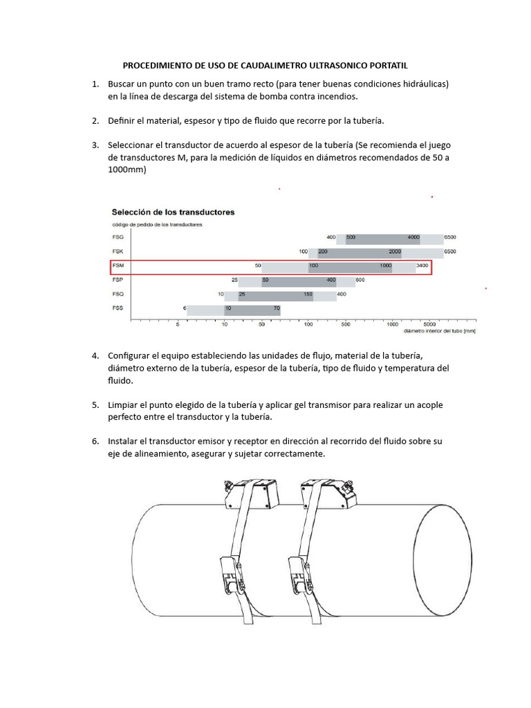 Uso de Caudalímetro Ultrasonico Portátil | PDF | Ciencia y matemáticas | Tecnología