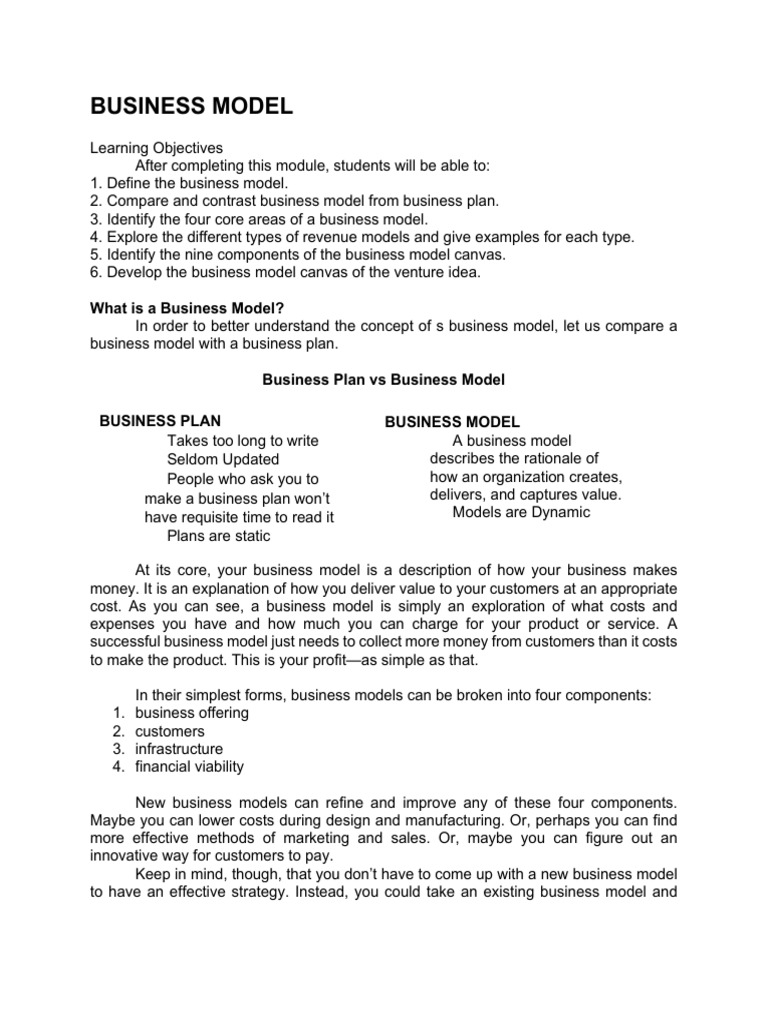 6 Business Model | PDF | Business Model | Advertising
