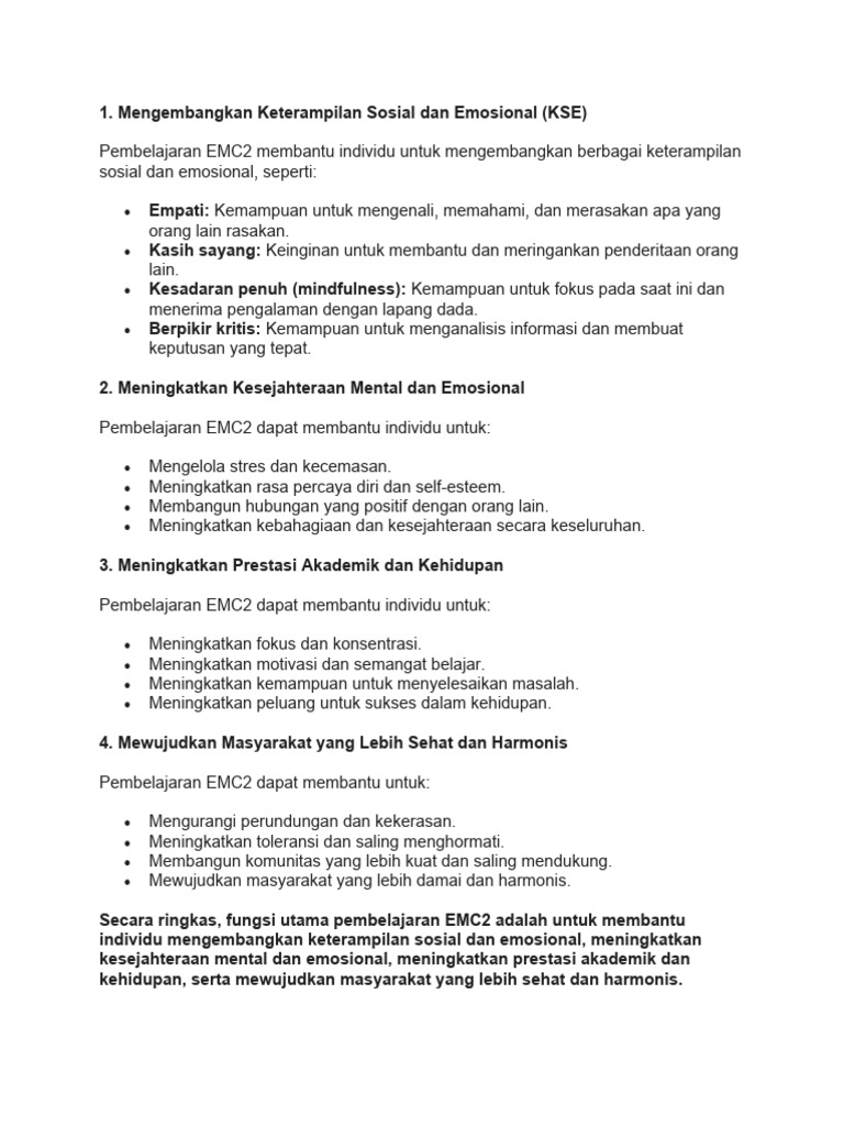 Emc 2 | PDF | Karier & Perkembangan