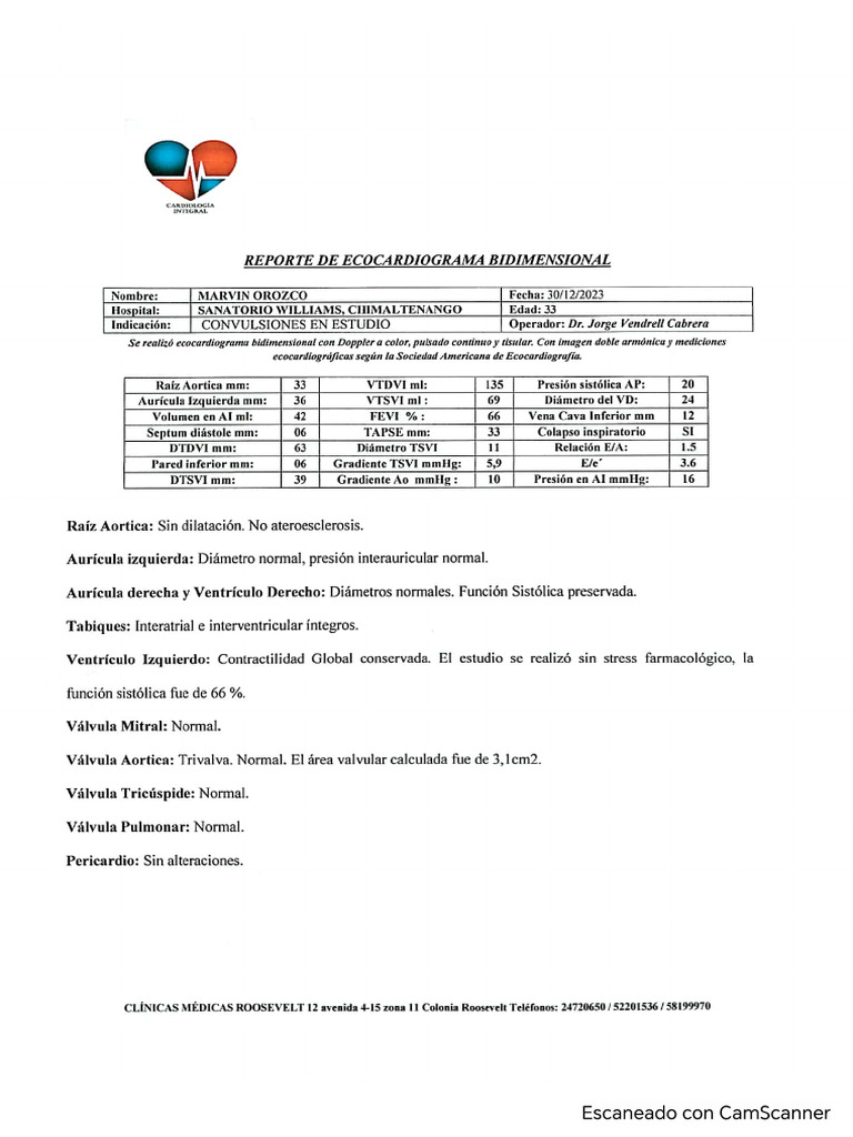 Informe Cardiologo | PDF